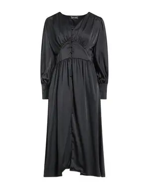 VANESSA SCOTT Midi Shirt Dress - Black