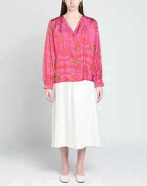 HAVEONE Floral-print Satin Shirt