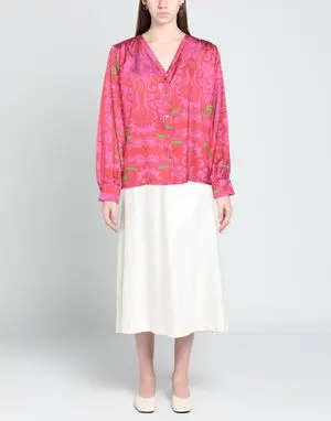 HAVEONE Floral-print Satin Shirt
