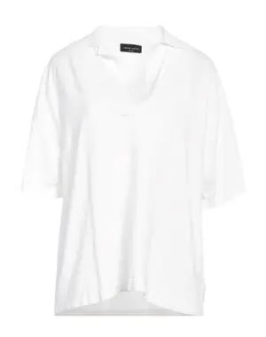 ROBERTO COLLINA Classic Collar Knit Top - White