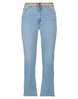 Moschino Straight-leg Jeans With Leather Trims