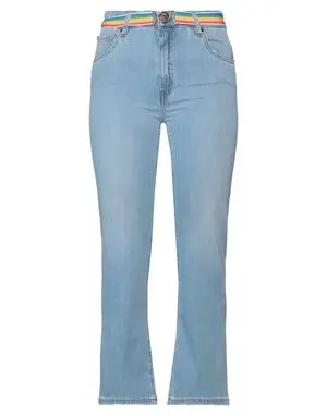Moschino Straight-leg Jeans With Leather Trims