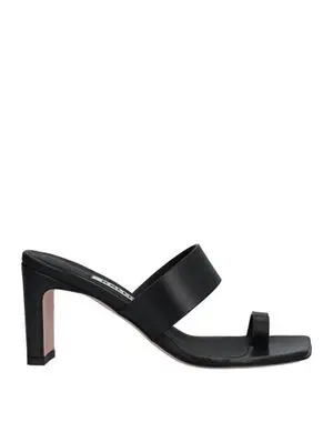 KALLISTÈ Leather Thong Sandals - Black