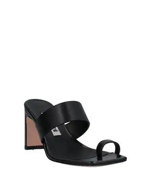 KALLISTÈ Leather Thong Sandals - Black