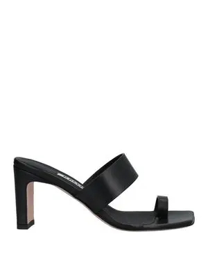 KALLISTÈ Leather Thong Sandals - Black
