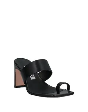 KALLISTÈ Leather Thong Sandals - Black