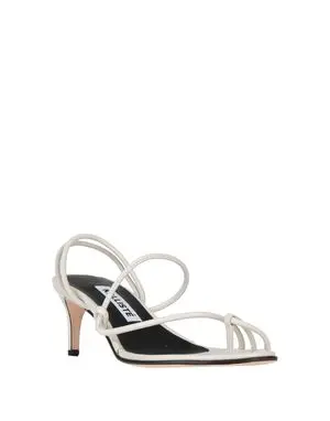 KALLISTÈ Leather Thong Sandals - White