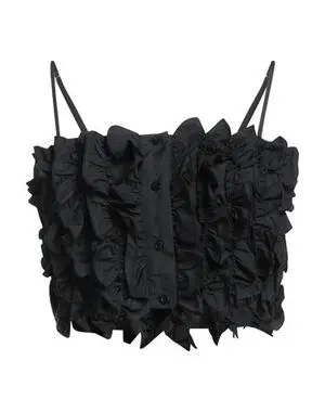 MSGM Ruched Taffeta Top