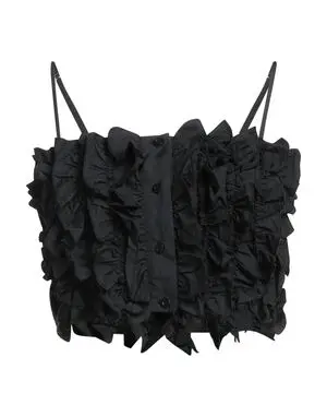 MSGM Ruched Taffeta Top