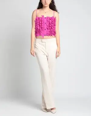 MSGM Ruched Taffeta Top - Pink
