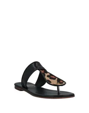 DIVINE FOLLIE Leopard-print Thong Sandals