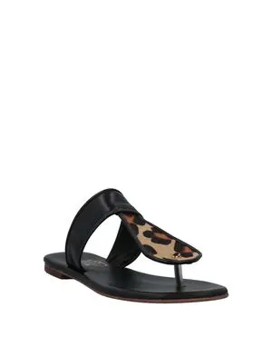 DIVINE FOLLIE Leopard-print Thong Sandals