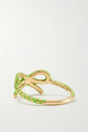 Alison Lou Streamer 14-karat And Enamel Ring