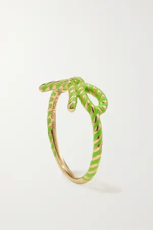 Alison Lou Streamer 14-karat And Enamel Ring