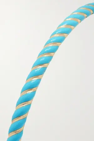 Alison Lou Streamer 14-karat And Enamel Cuff - Blue