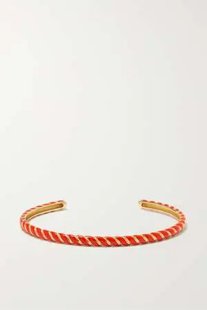 Alison Lou Alison Lou Streamer 14-karat Gold And Enamel Cuff Gold