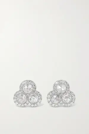 DAVID MORRIS 18-karat White Diamond Earrings