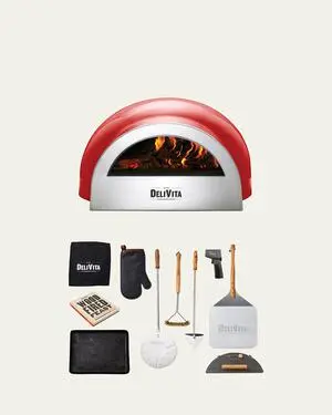 DELIVITA Chef's Collection Wood-fired Oven Red