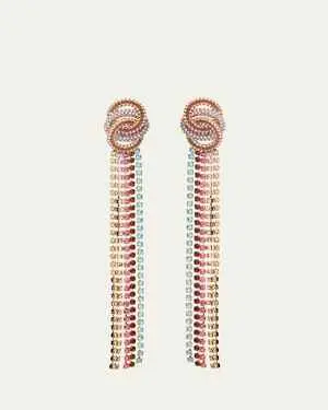Oscar De La Renta Infinity Fringe Earrings