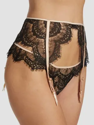Kiki De Montparnasse Art Deco Eyelash-lace Garter