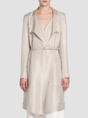 Giorgio Armani Belted Metallic Jacquard Jacket