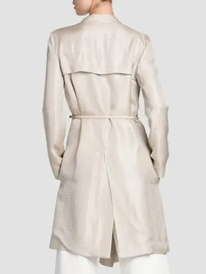 Giorgio Armani Belted Metallic Jacquard Jacket