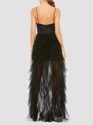 Mac Duggal Sequined Sweetheart Tulle Gown