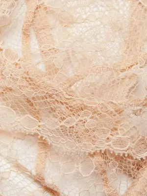 Kiki De Montparnasse Mon Cheri Sheer Lace Demi Bra - Blush