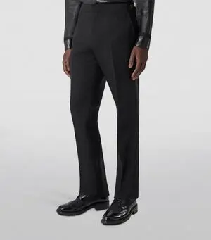Burberry Equestrian Knight Jacquard Tuxedo Trousers