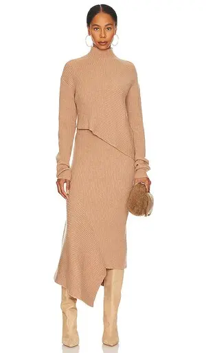 L'academie Leola Mock Neck Sweater