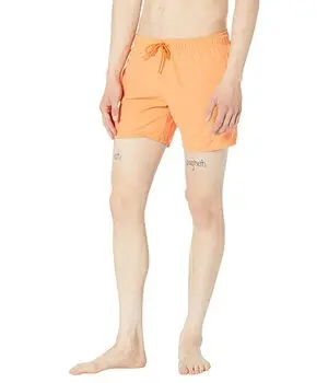 Lacoste Lacoste Solid Elastic Waist Swim Trunks Orange