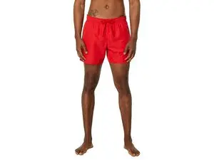 Lacoste Solid Elastic Waist Swim Trunks - Red
