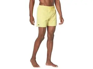Lacoste Lacoste Solid Elastic Waist Swim Trunks Yellow