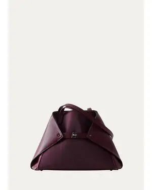 Akris Ai Small Leather Shoulder Bag - Cherry