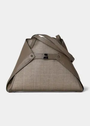 Akris Ai Small Leather Shoulder Bag Dusty Olive