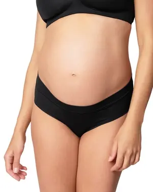 INGRID & ISABEL Seamless Cooling Maternity Briefs, Set Of 3 - Black