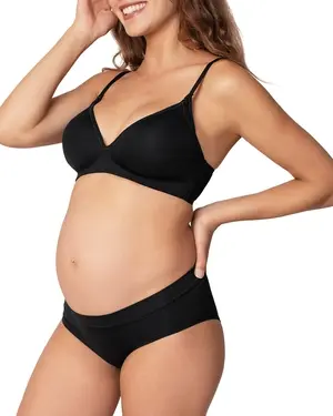 INGRID & ISABEL Seamless Cooling Maternity Briefs, Set Of 3 - Black