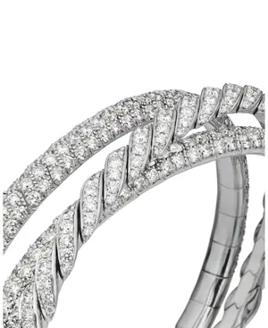 David Yurman Sculpted Cable Flex Diamond Bracelet 18.5mm