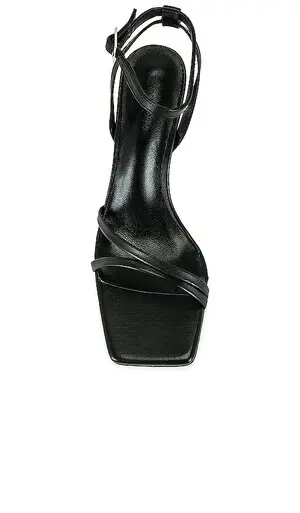TONY BIANCO Corso Strappy Square Toe High Heel Sandals - Black Nappa
