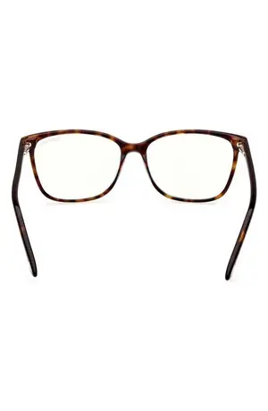 TOM FORD 56mm Rectangle Eyeglasses - Dark Havana
