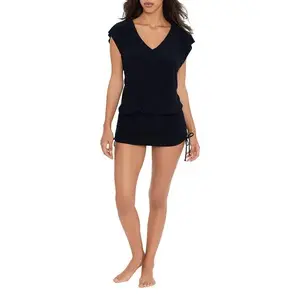 MAGICSUIT® Shirred Cover-up Dress - Black