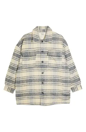 French Connection Caty Plaid Cotton Flannel Shacket