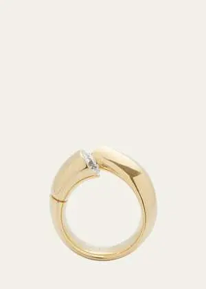 TABAYER 18k Fairmined Yellow Gold Large Oera Ring With Diamond - One-color