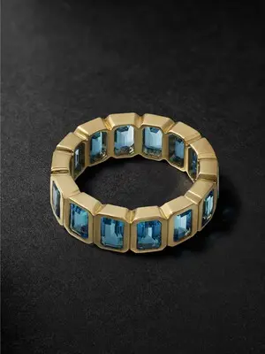 42 SUNS 14-karat Gold Topaz Eternity Ring