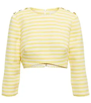 Zimmermann Hide Tide Striped Crop Top