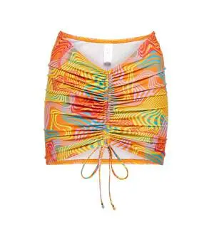 BANANHOT Printed Jersey Miniskirt