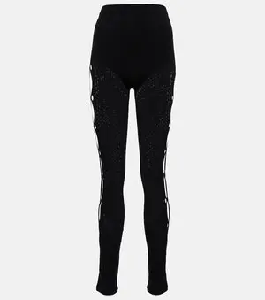 Attico Lace Leggings - Black