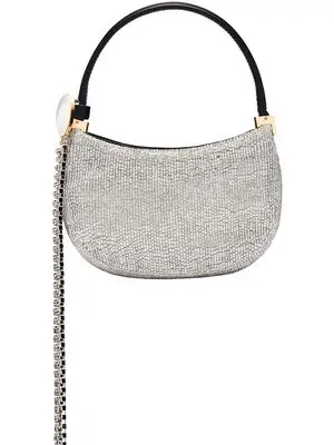 Magda Butrym Embellished Micro Vesna Beaded Bag Silver