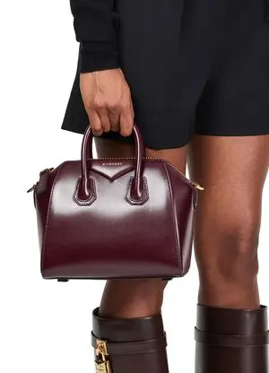 Givenchy Mini Antigona Bag - Burgundy