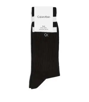 Calvin Klein Crew Stripe Socks - Black